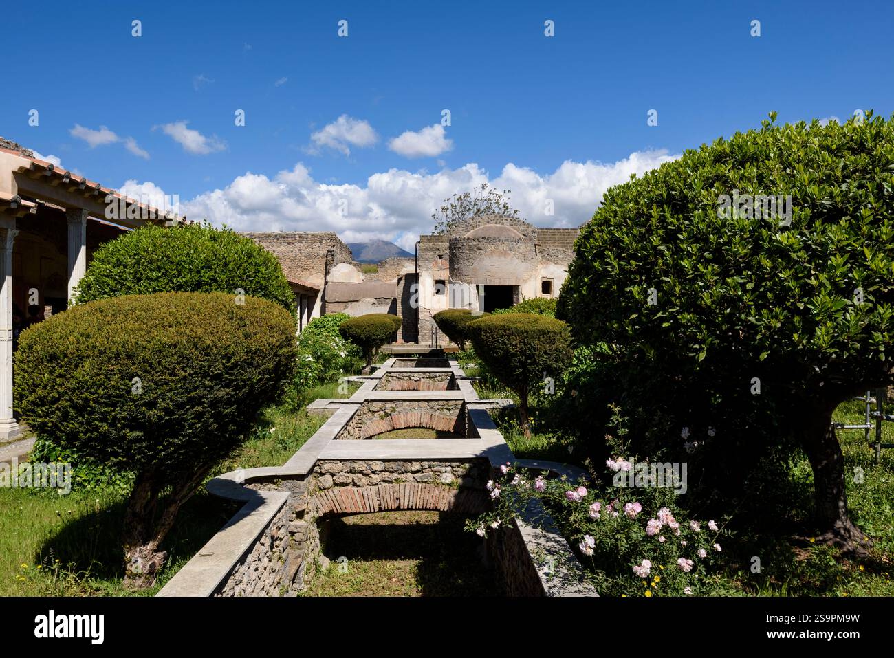 Pompei. Italy. Archaeological site of Pompeii. The House of Julia Felix ...