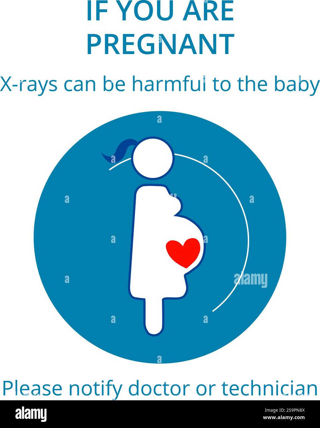 If you are pregnant pregnant notify doctor or technician x ray sign ...