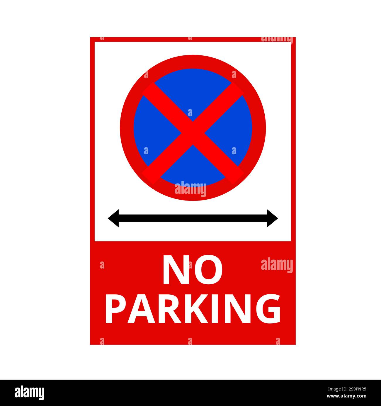 Black white no parking Stock Vector Images - Alamy