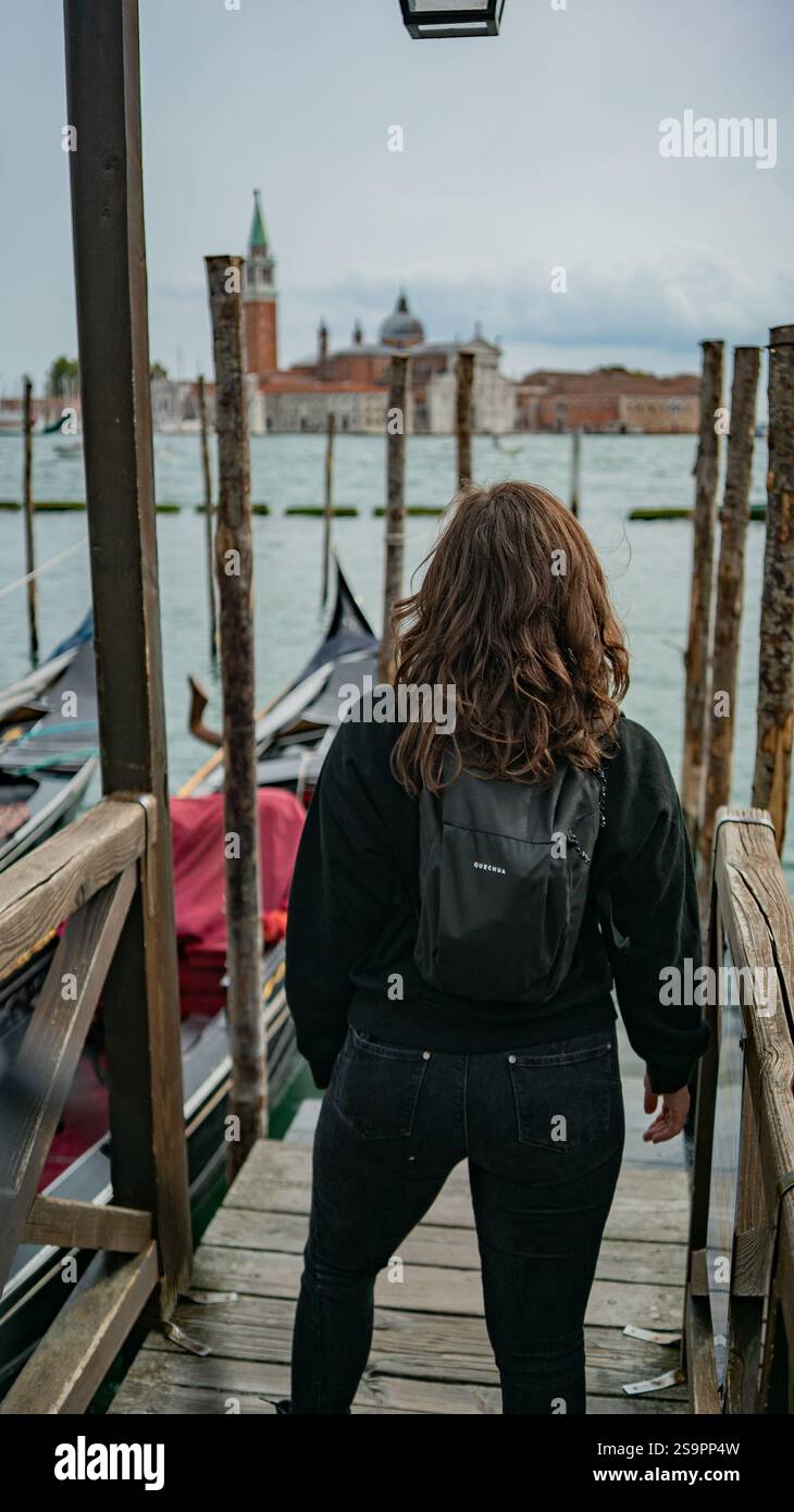 Venice Waterfront Scene Stock Photo - Alamy