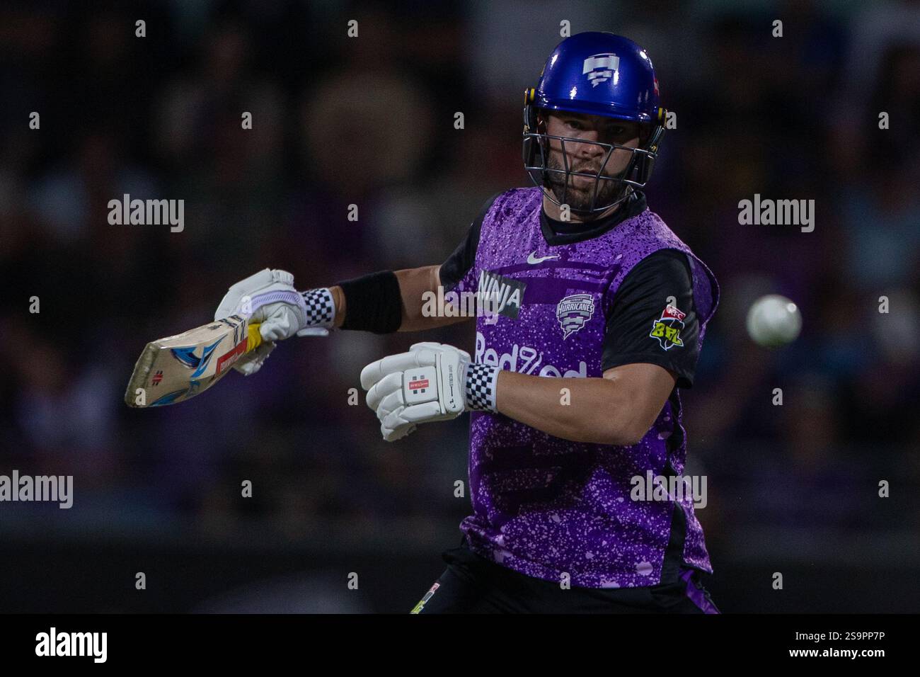 Hobart, Australia. 27th Jan, 2025. Caleb Jewell batting for Hobart ...