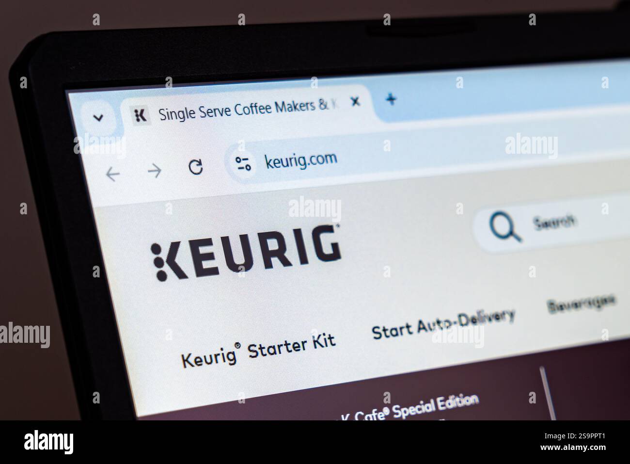 New York, USA - January 22, 2025: Keurig official website homepage ...