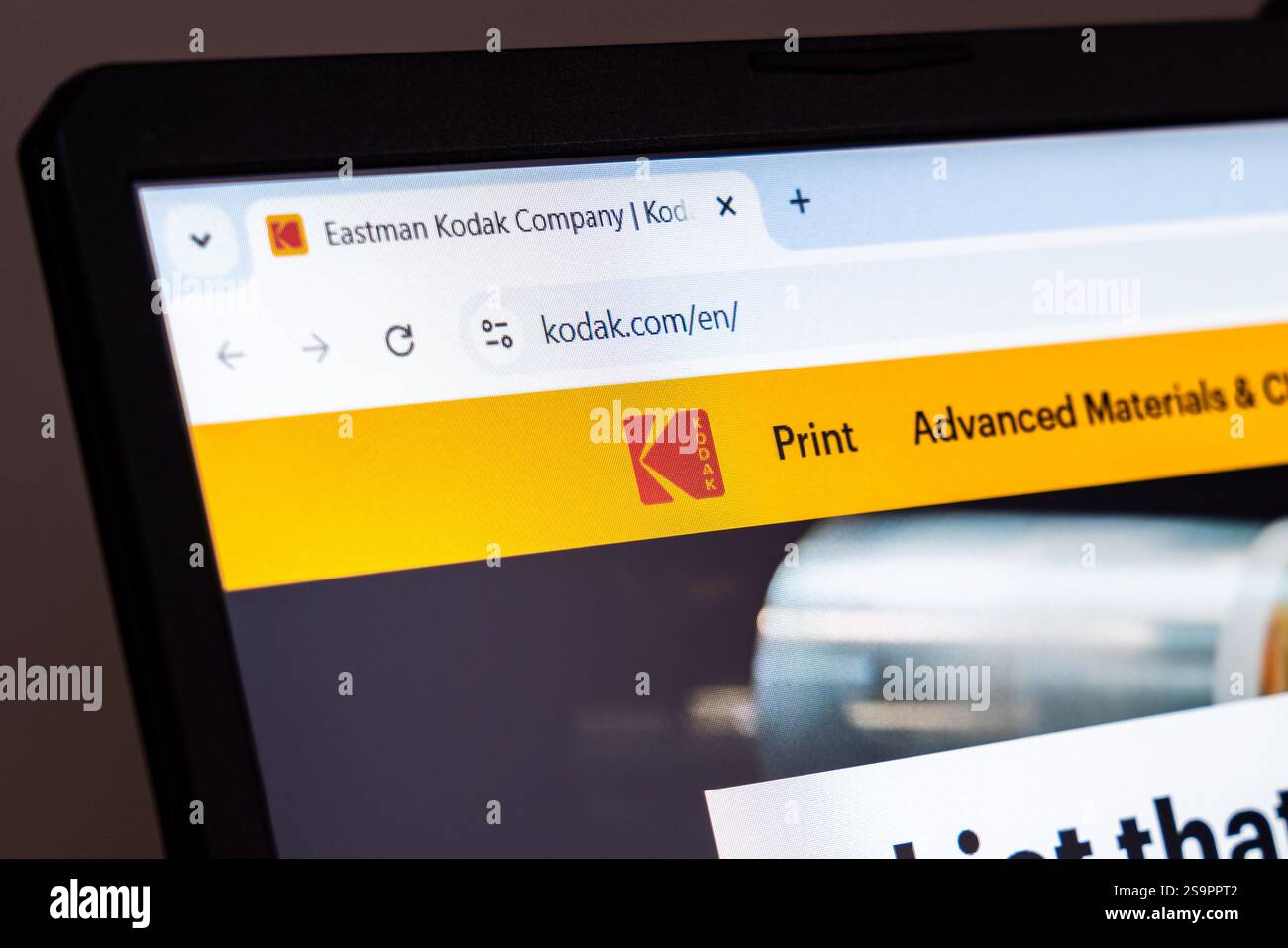 New York, USA - January 22, 2025: Eastman Kodak Company official ...