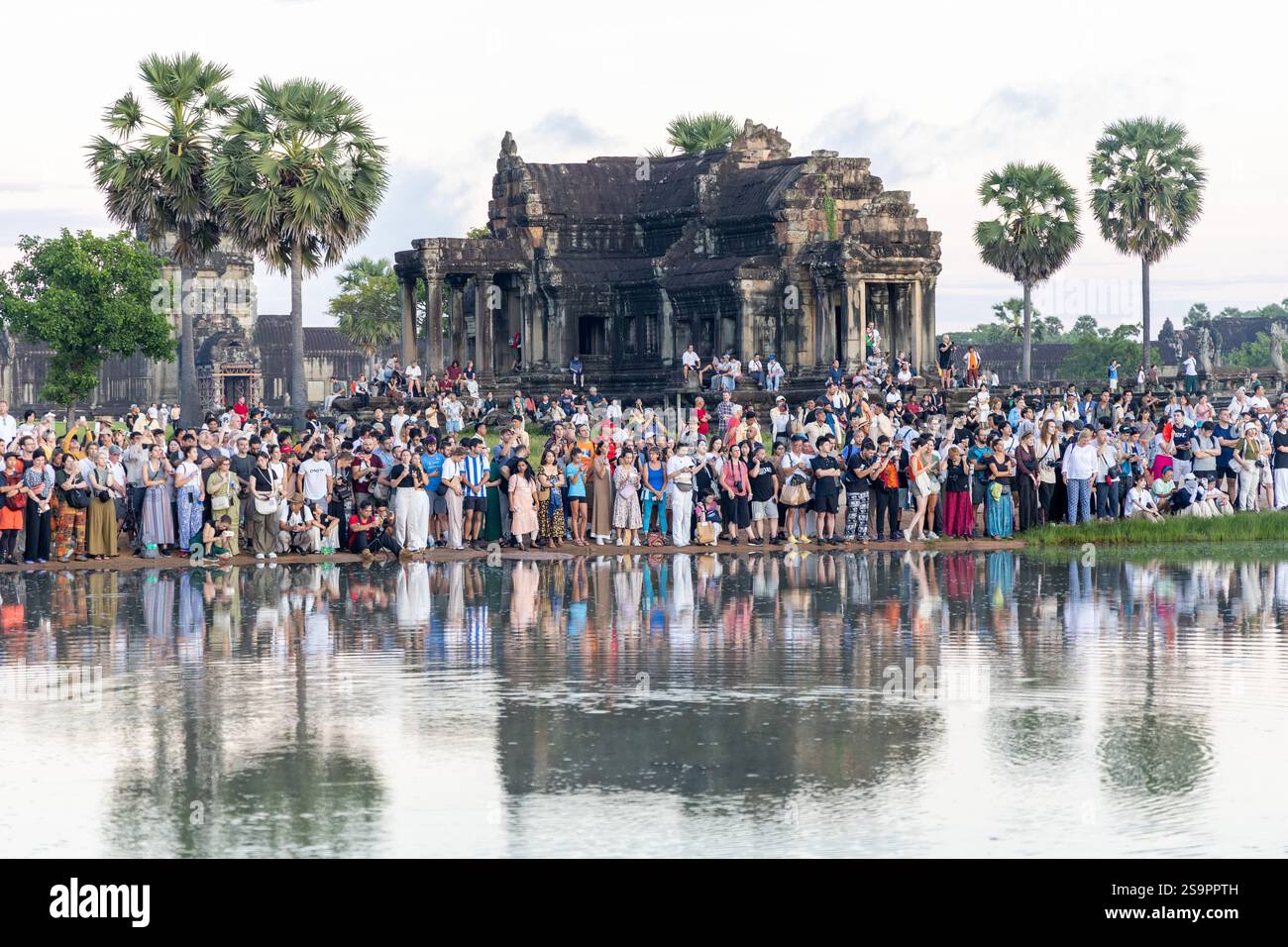 Siem Reap, Cambodia - august 15 2025 - crowd of people attending at ...