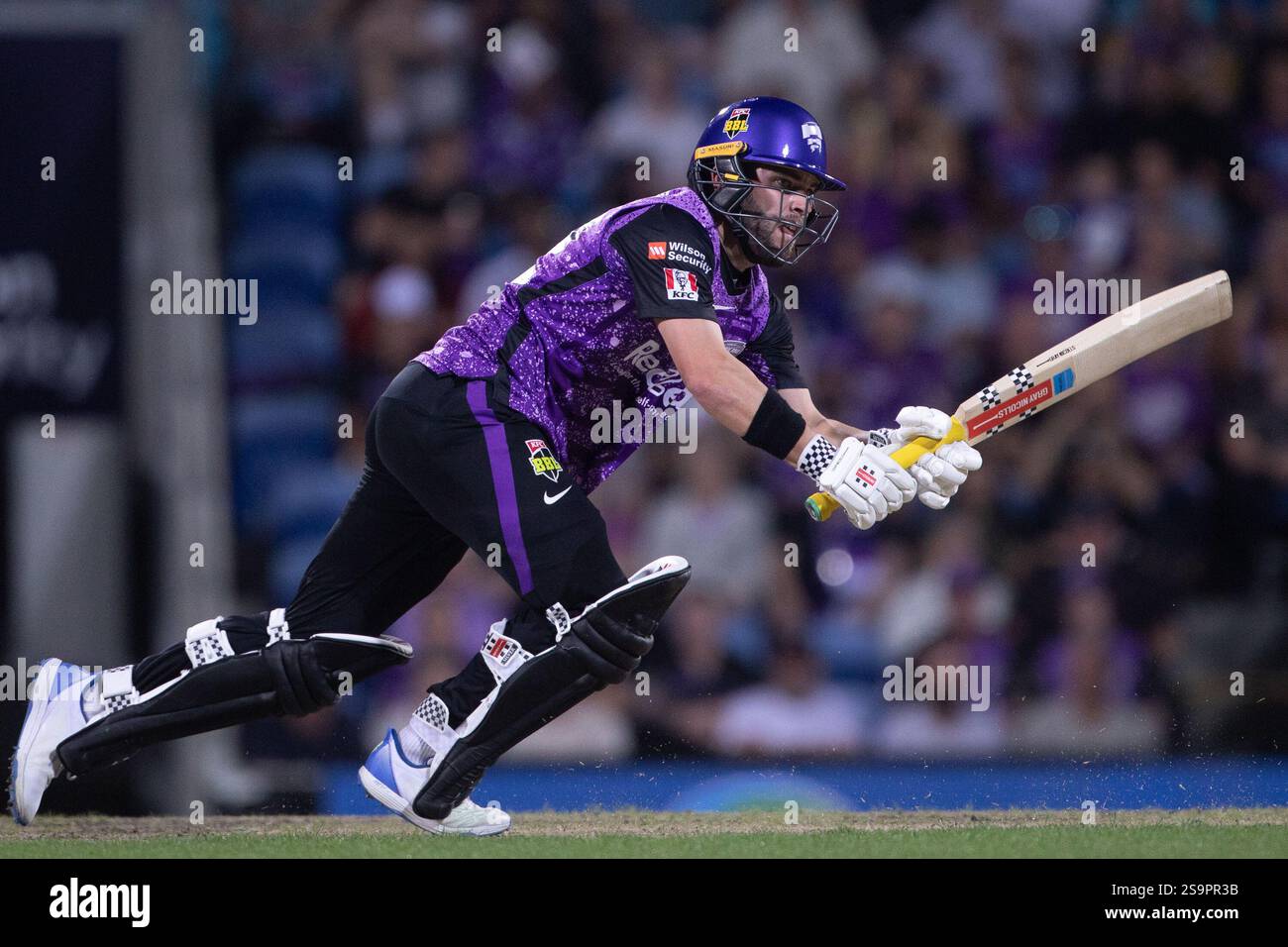 Hobart, Australia. 27th Jan, 2025. Caleb Jewell batting for Hobart ...