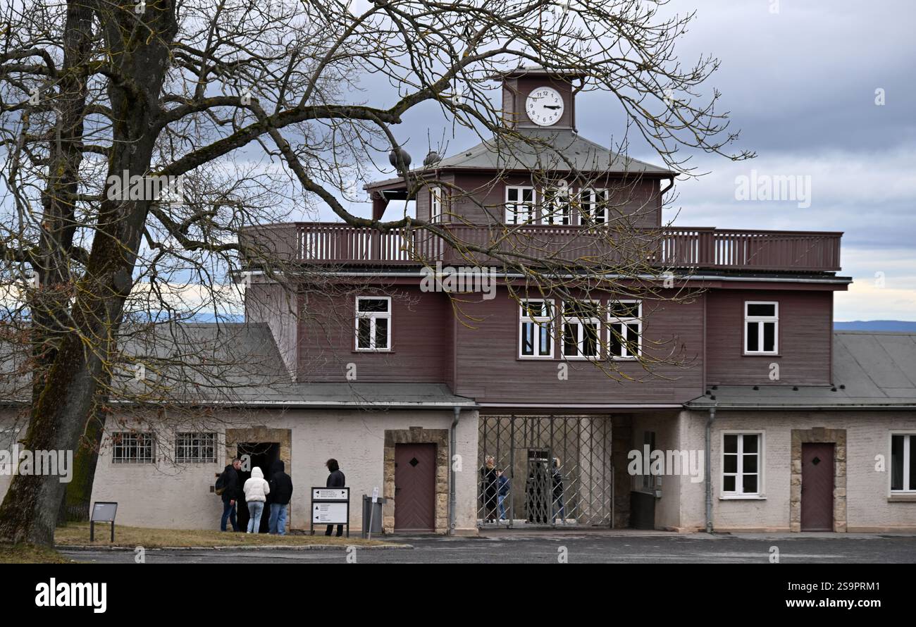 Weimar, Germany. 27th Jan, 2025. The camp gate of the Buchenwald ...