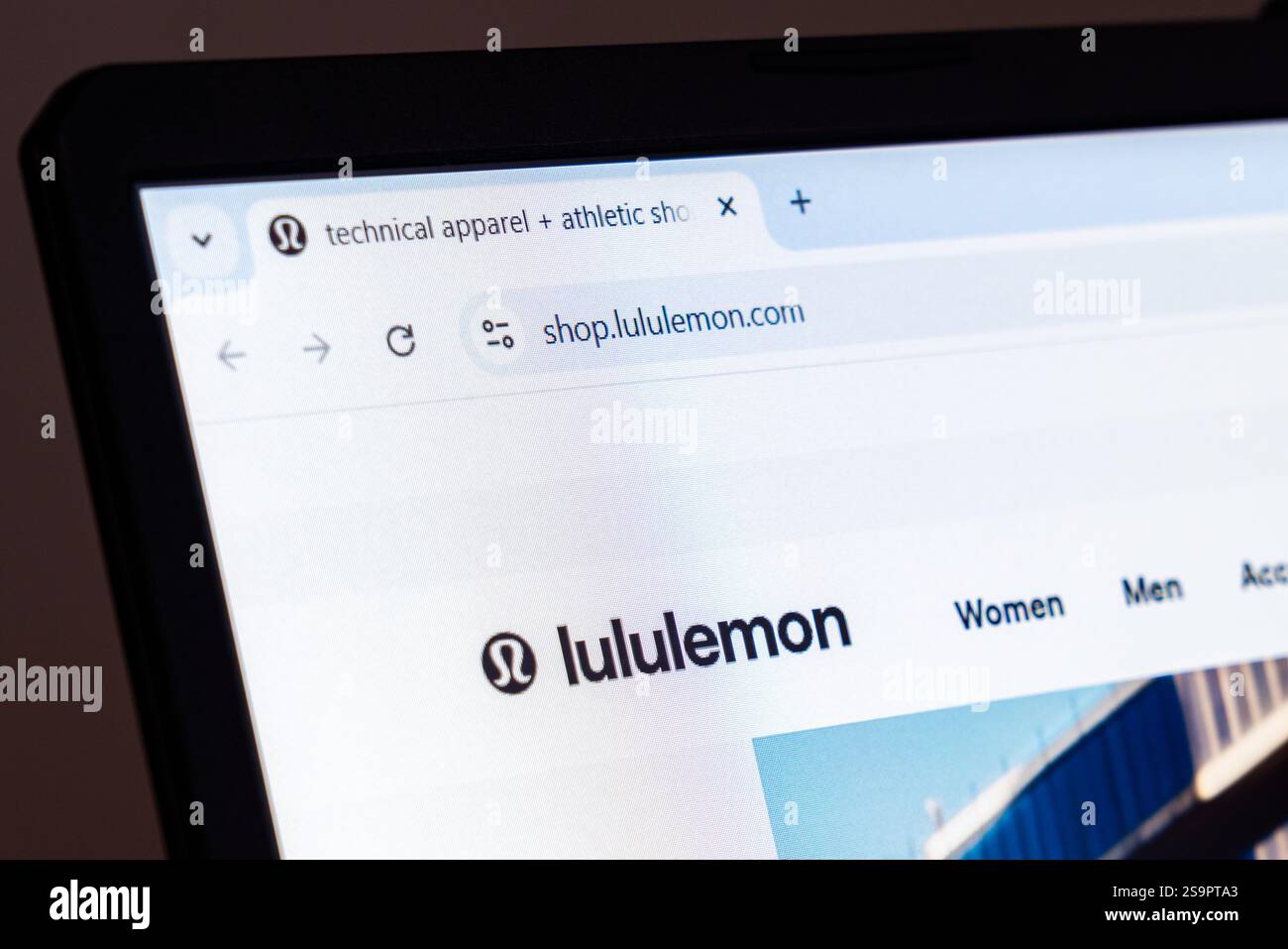 New York, USA - January 22, 2025: Lululemon website displayed on laptop ...
