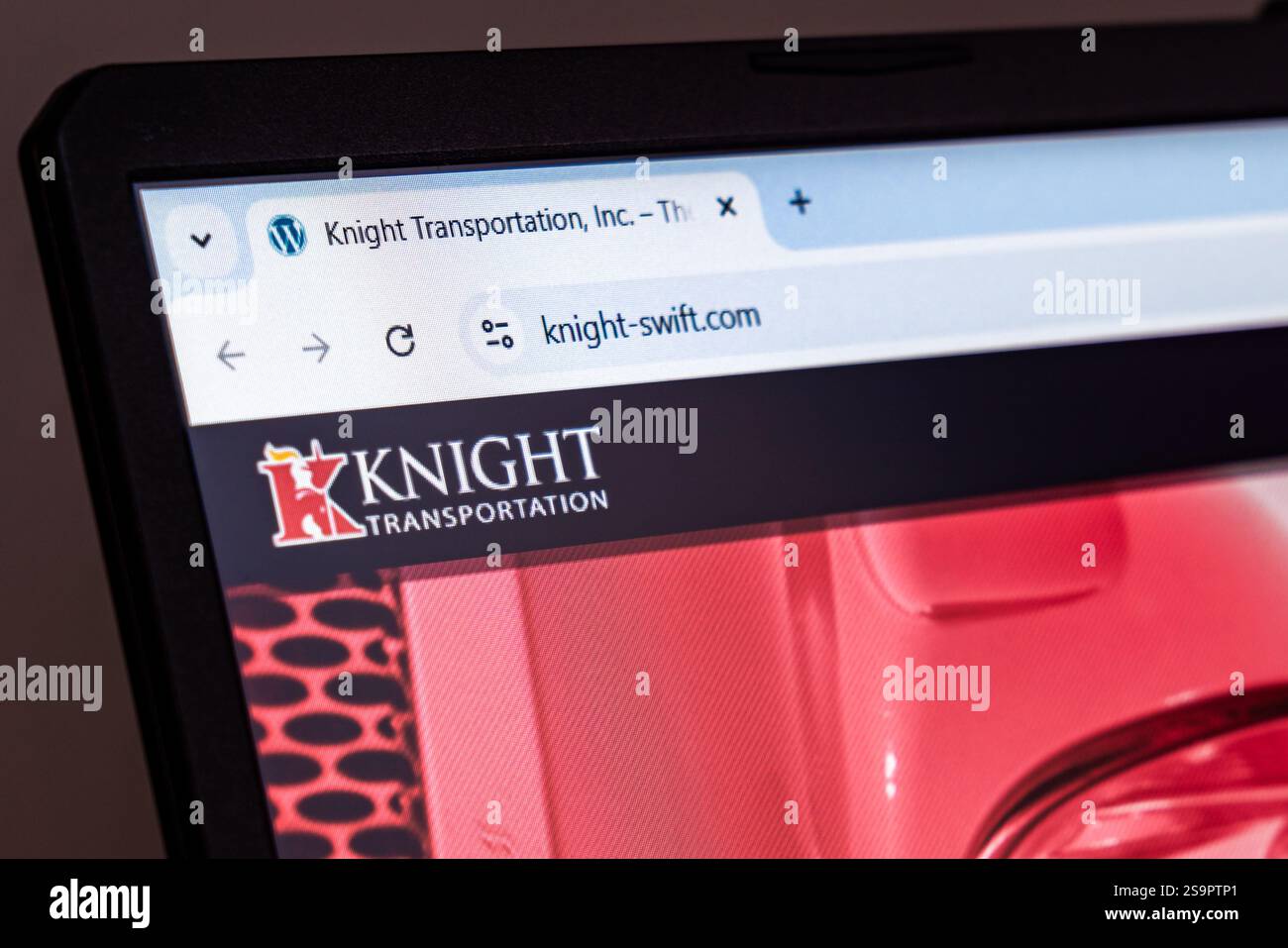 New York, USA - January 22, 2025: Knight Transportation website ...
