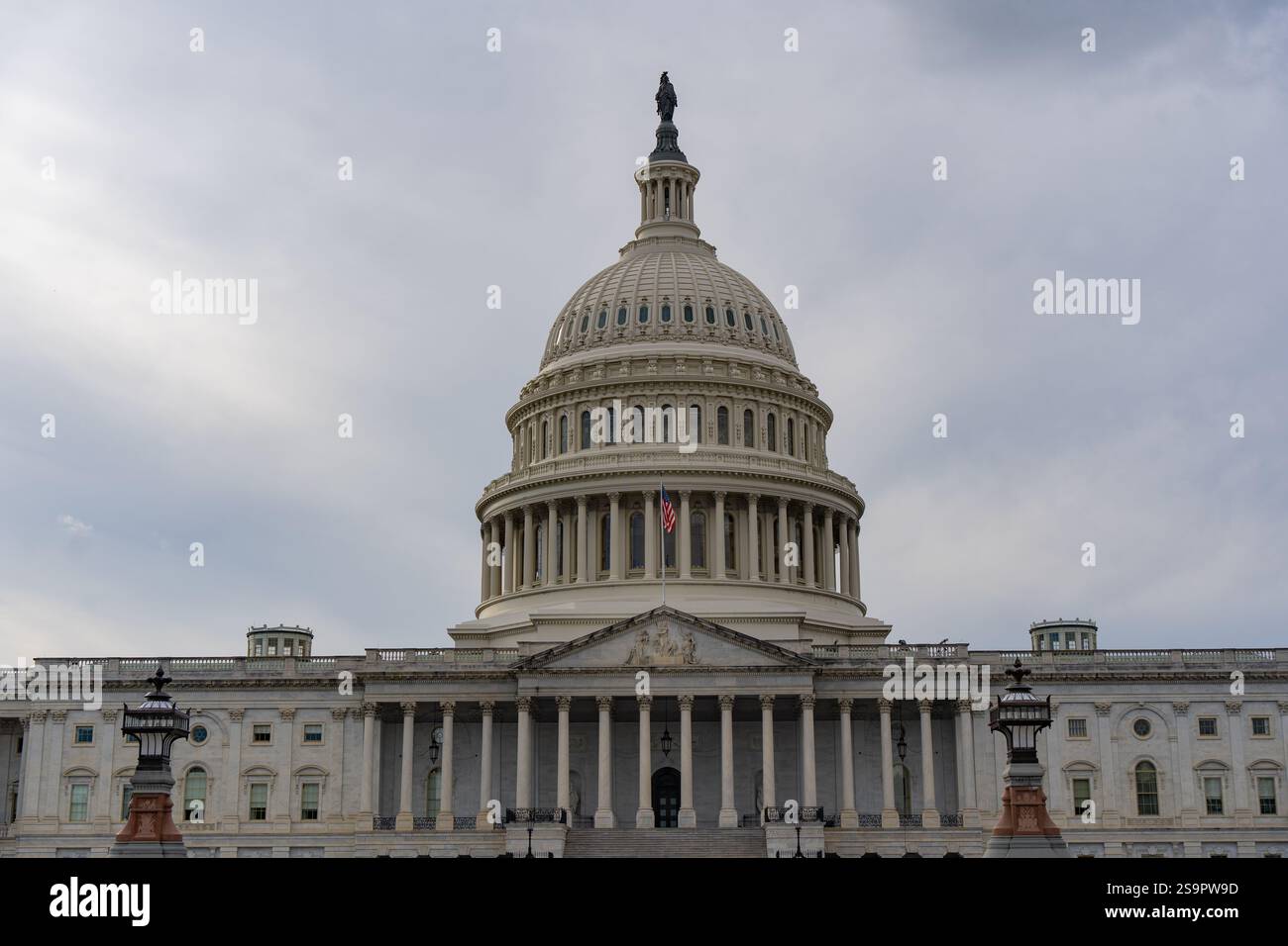 Washington DC: October 26, 2024: Cloudy skies over the US Capitol ...