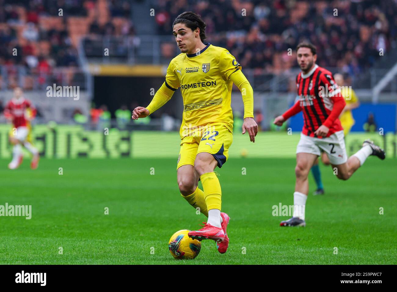 Milan, Italien. 26th Jan, 2025. Matteo Cancellieri of Parma Calcio 1913 ...