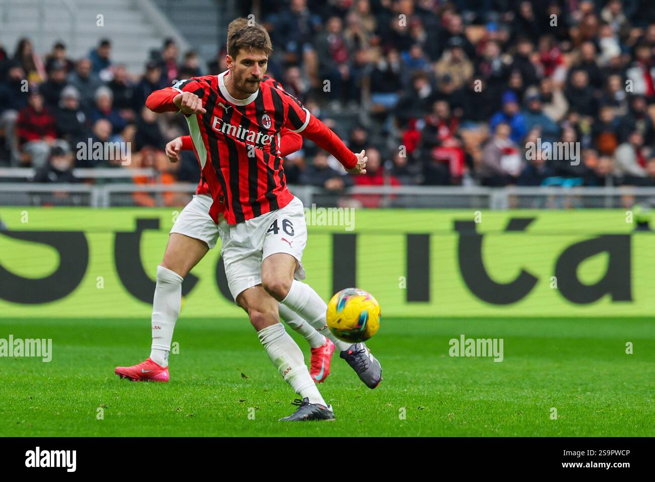 Milan, Italien. 26th Jan, 2025. Matteo Gabbia of AC Milan seen in action during Serie A 2024/25 ...