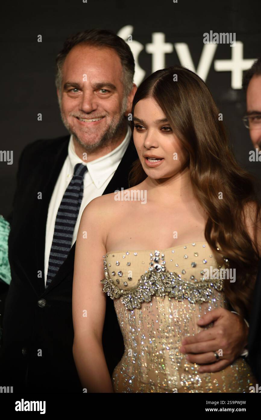Michael Sugar and Hailee Steinfeld attending arrivals for 'Dickinson ...