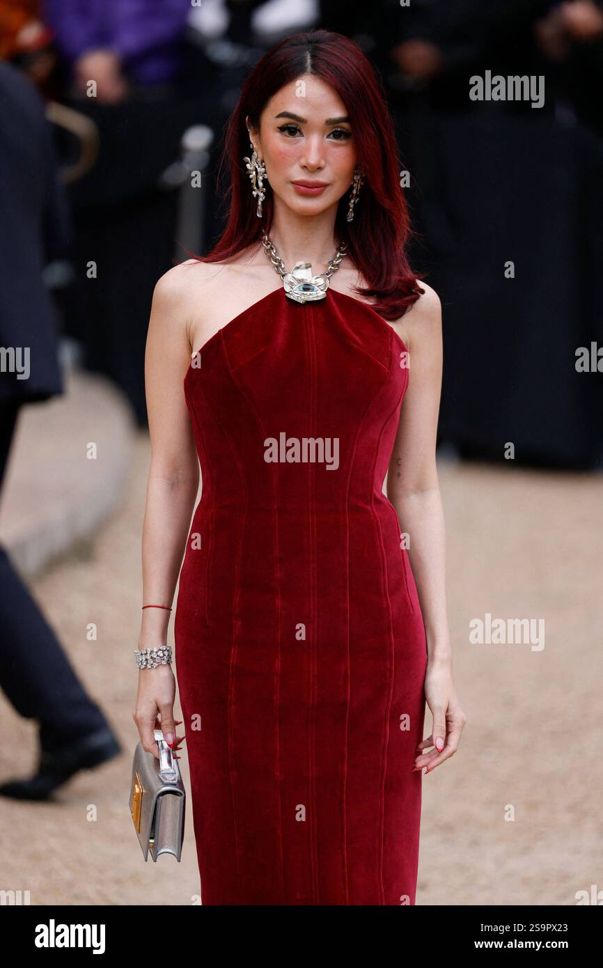 Heart Evangelista arrives to Schiaparelli fashion show during the Haute ...