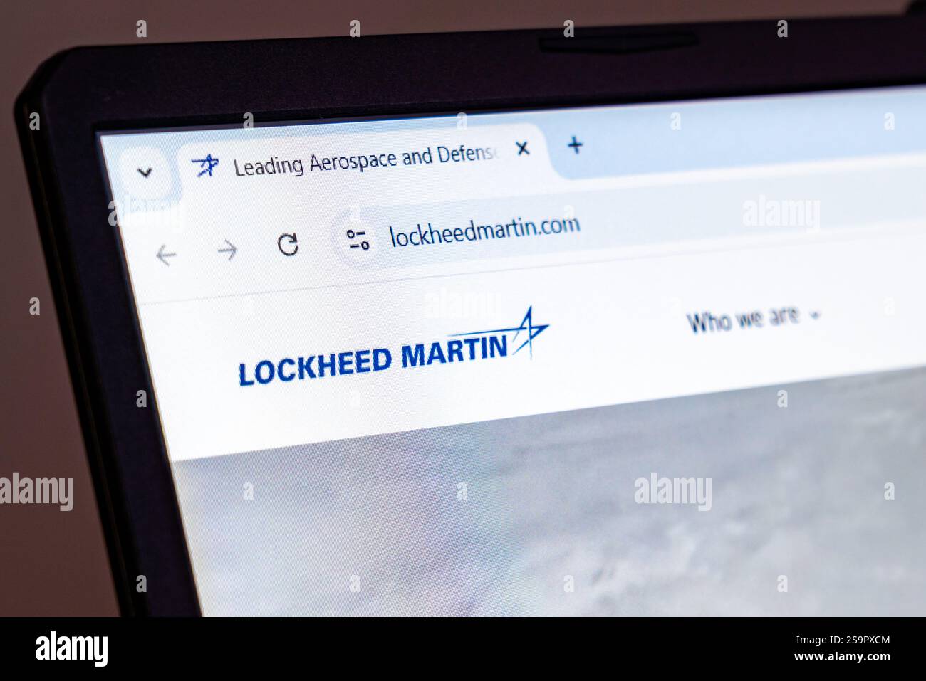 New York, USA - January 22, 2025: Lockheed Martin website displayed on ...