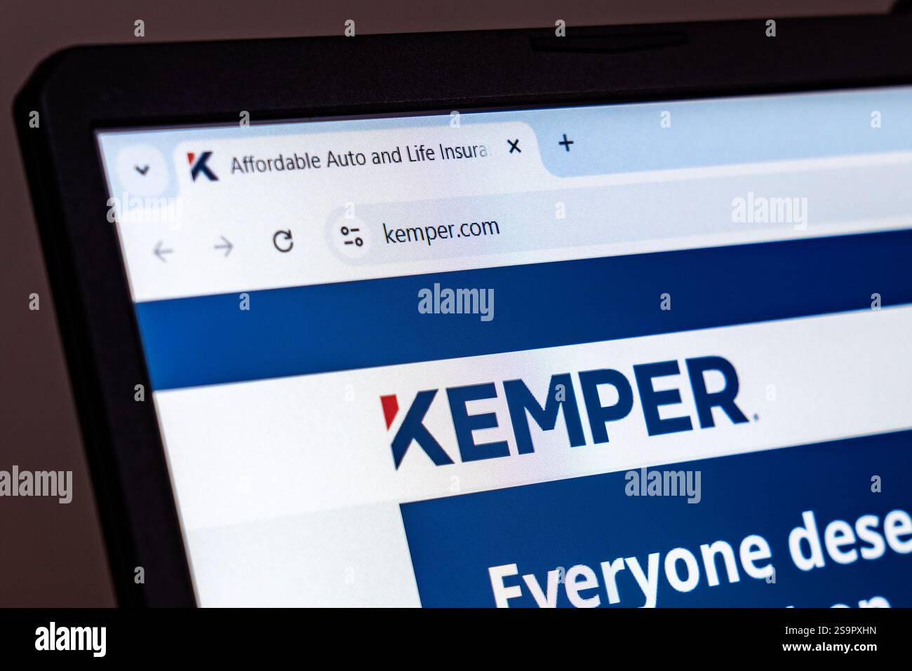 New York, USA - January 22, 2025: Kemper official website homepage ...