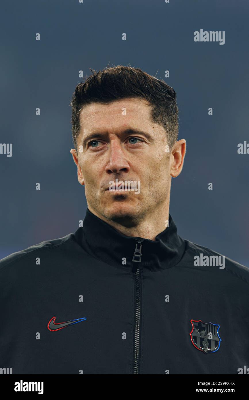 Robert Lewandowski seen during UEFA Champions League game between teams ...
