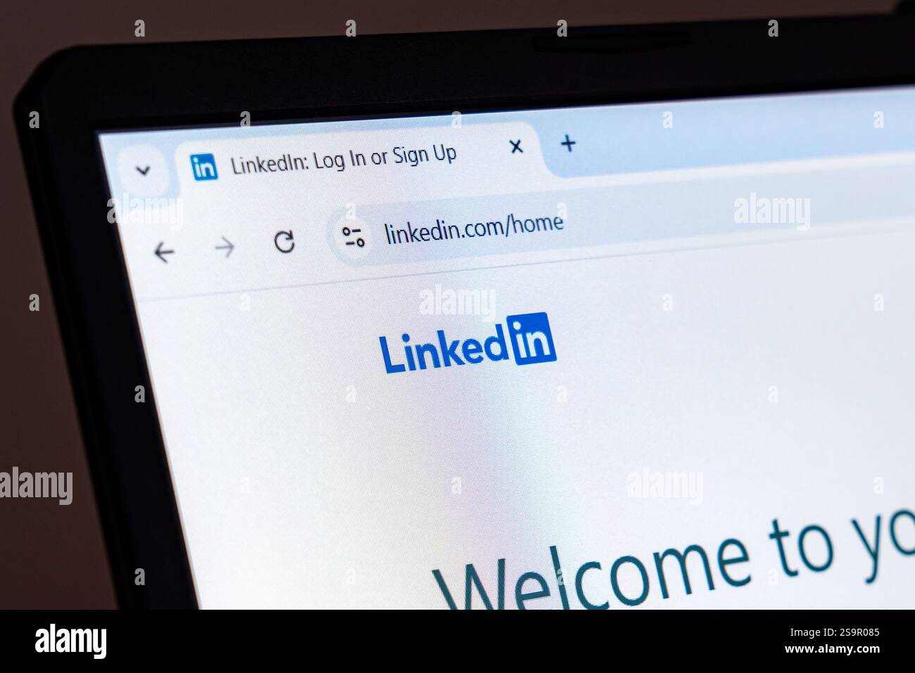 New York, USA - January 22, 2025: LinkedIn login page displayed on ...