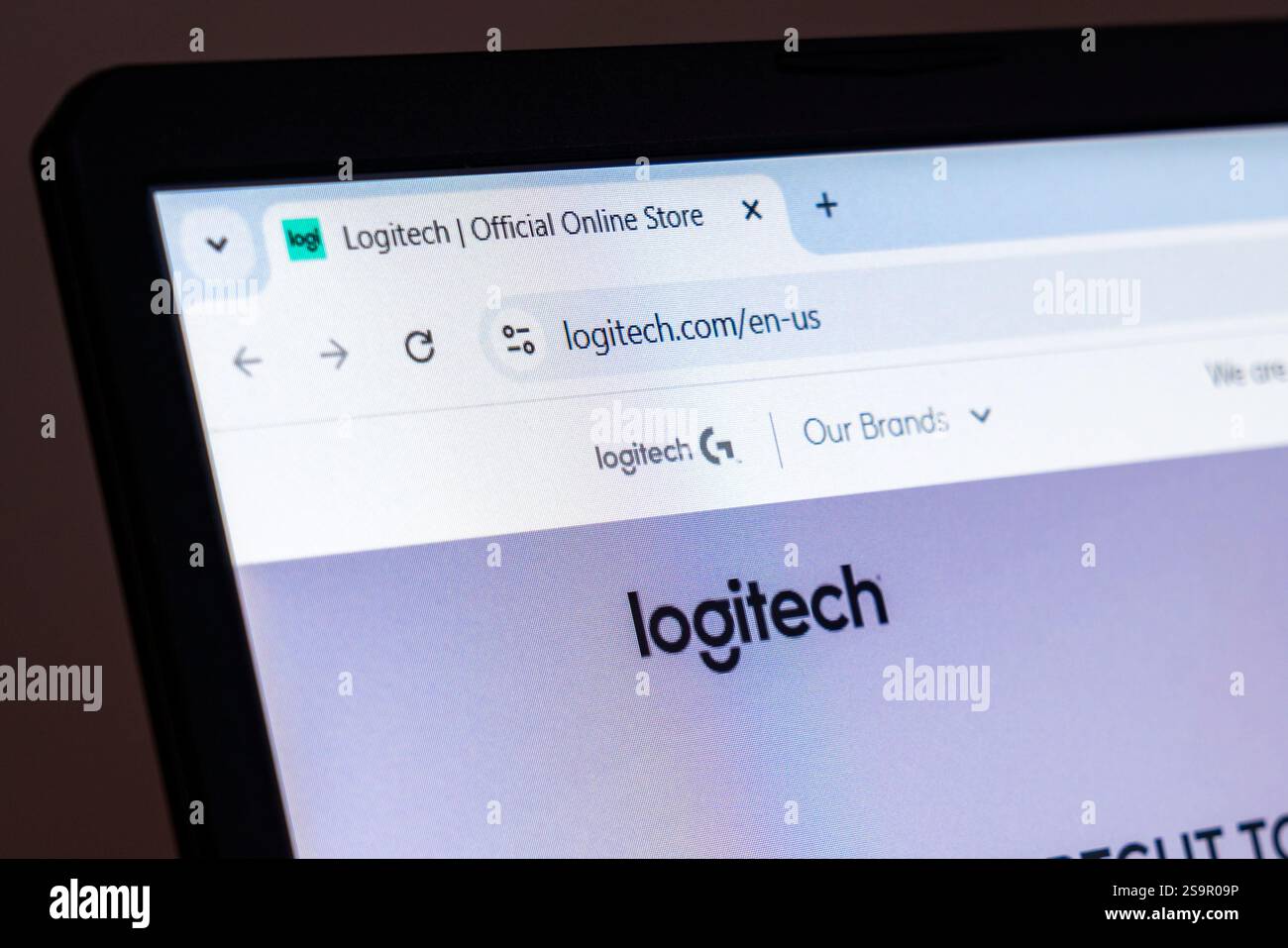 New York, USA - January 22, 2025: Logitech website displayed on laptop ...