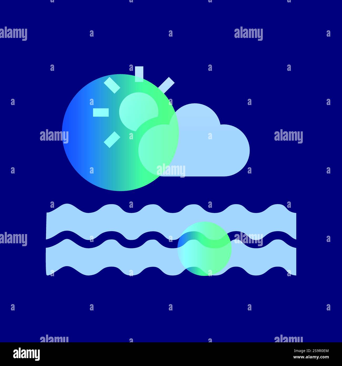 Water sources glassmorphism illustration. Transparency blur elements ...