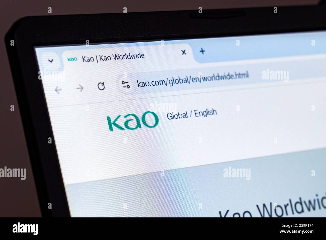 New York, USA - January 22, 2025: Kao Corporation global website ...