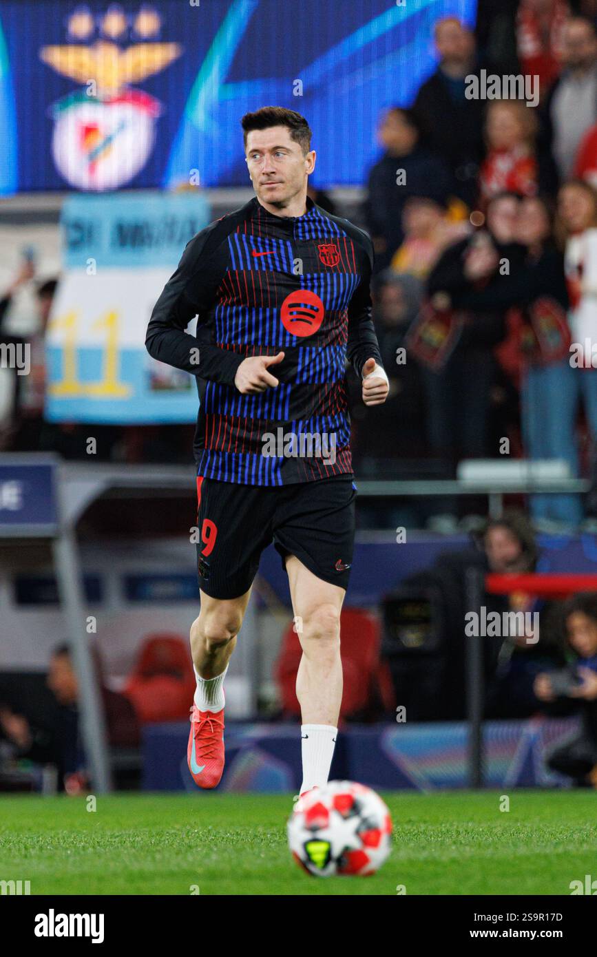 Robert Lewandowski seen during UEFA Champions League game between teams ...