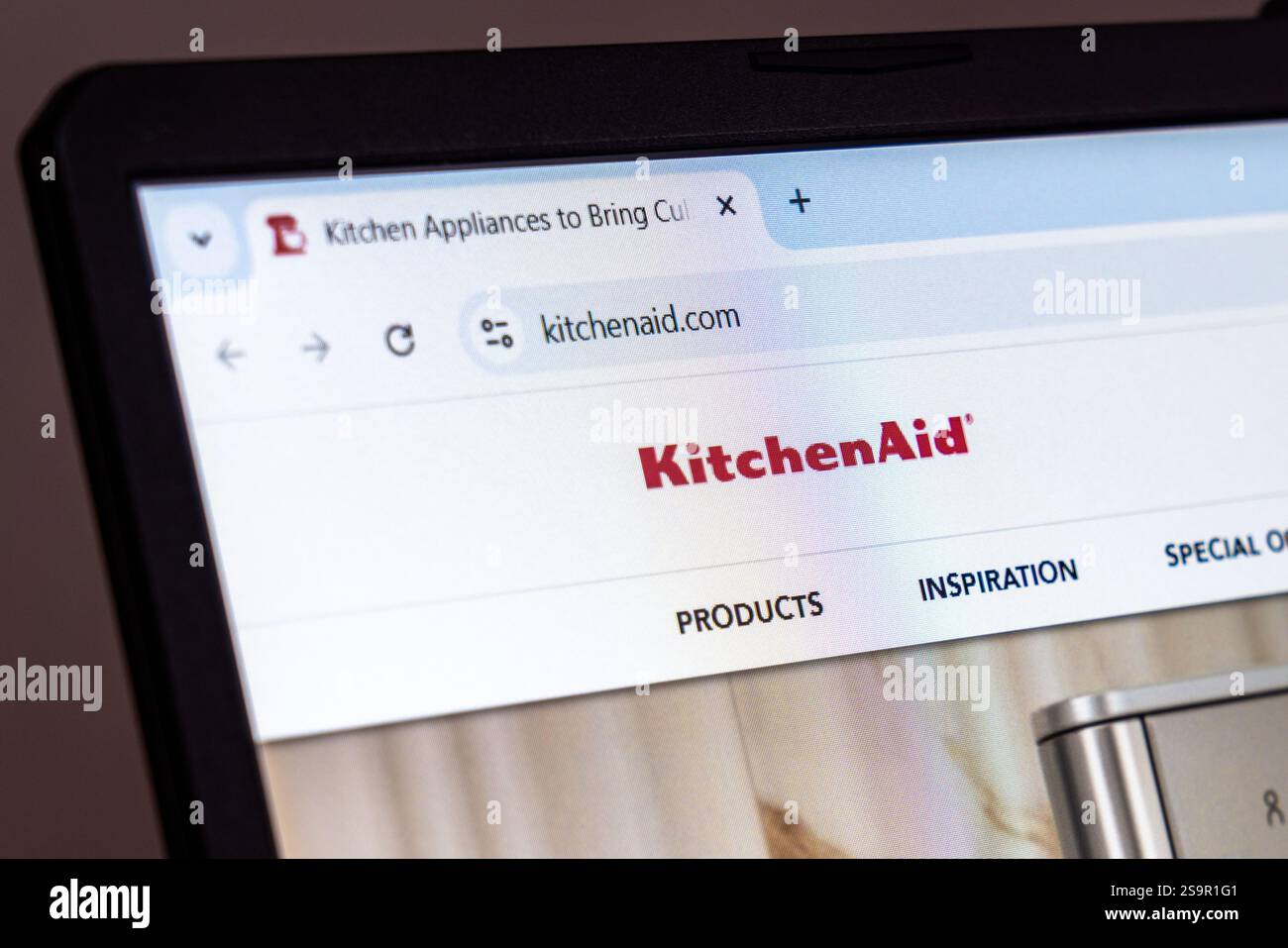 New York, USA - January 22, 2025: KitchenAid website displayed on ...