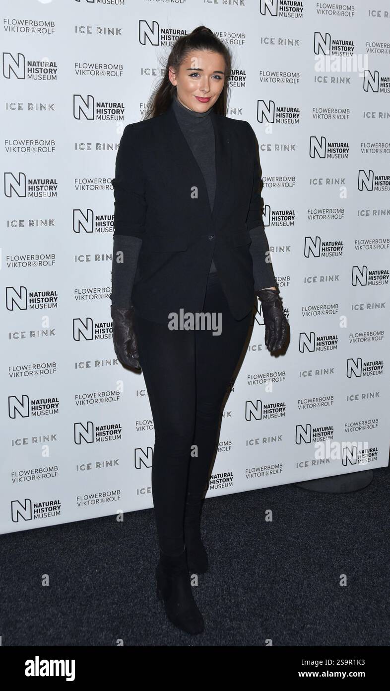 Geo Rushby attends the Natural History Museum Ice Rink Launch Party at ...