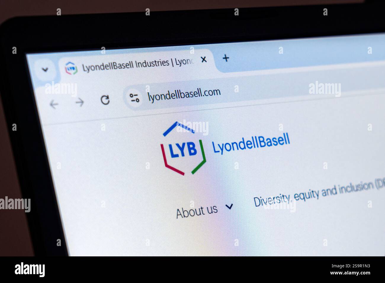 New York, USA - January 22, 2025: LyondellBasell Industries website ...