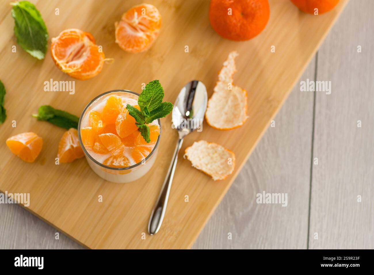 White creamy tasty tangerine hi-res stock photography and images - Alamy