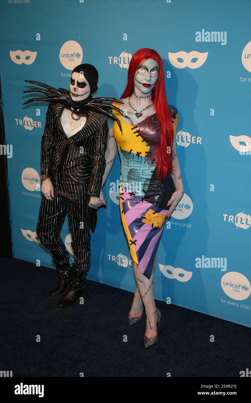 Nats Getty and Gigi Gorgeous at the UNICEF Masquerade Ball, Los Angeles ...