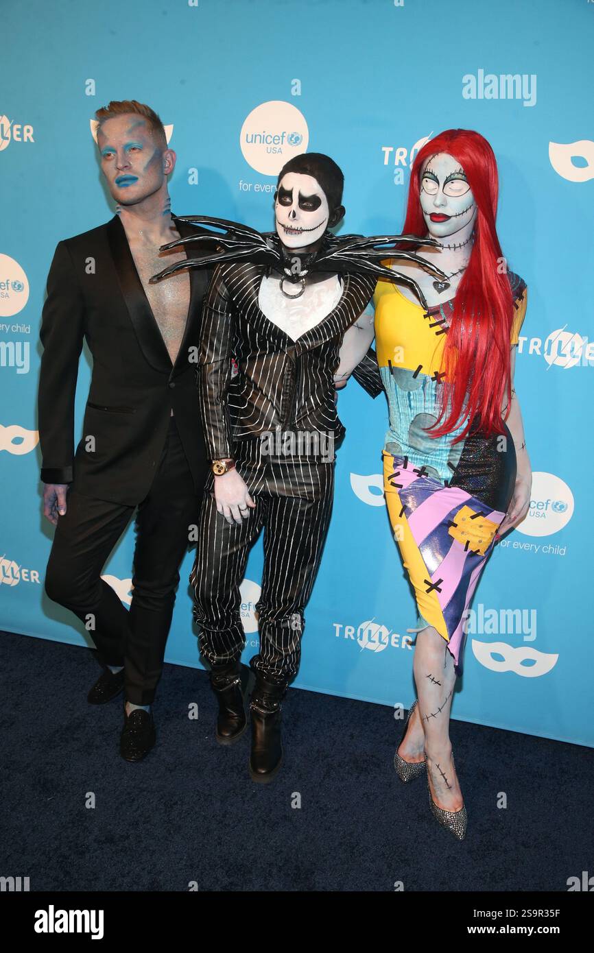 August Getty, Nats Getty and Gigi Gorgeous at the UNICEF Masquerade ...
