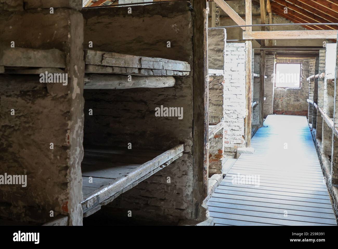 Auschwitz, Poland. 17th July, 2024. Interior view of the barracks of ...
