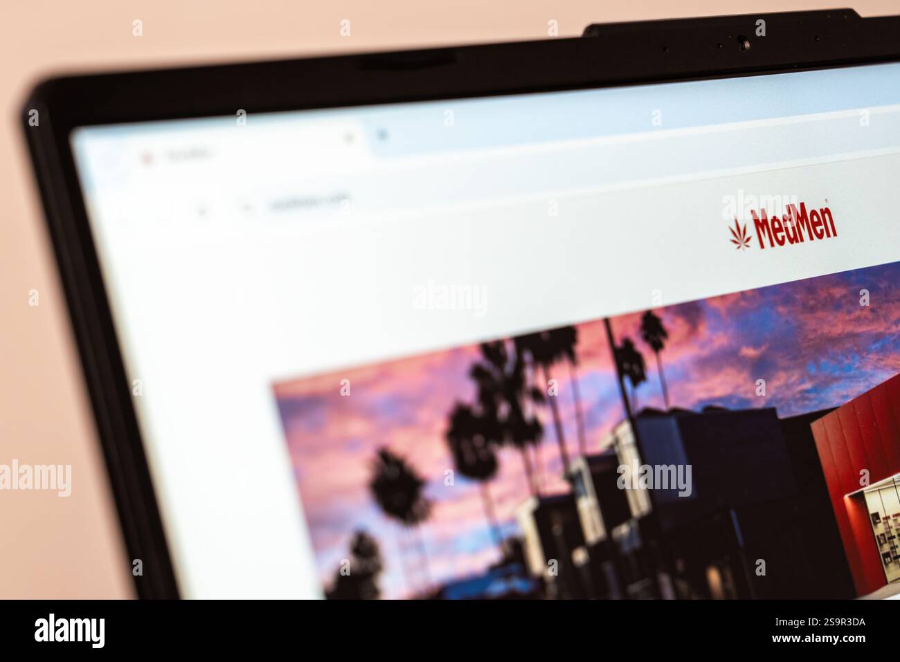 New York, USA - January 26, 2025: MedMen website on a laptop screen ...