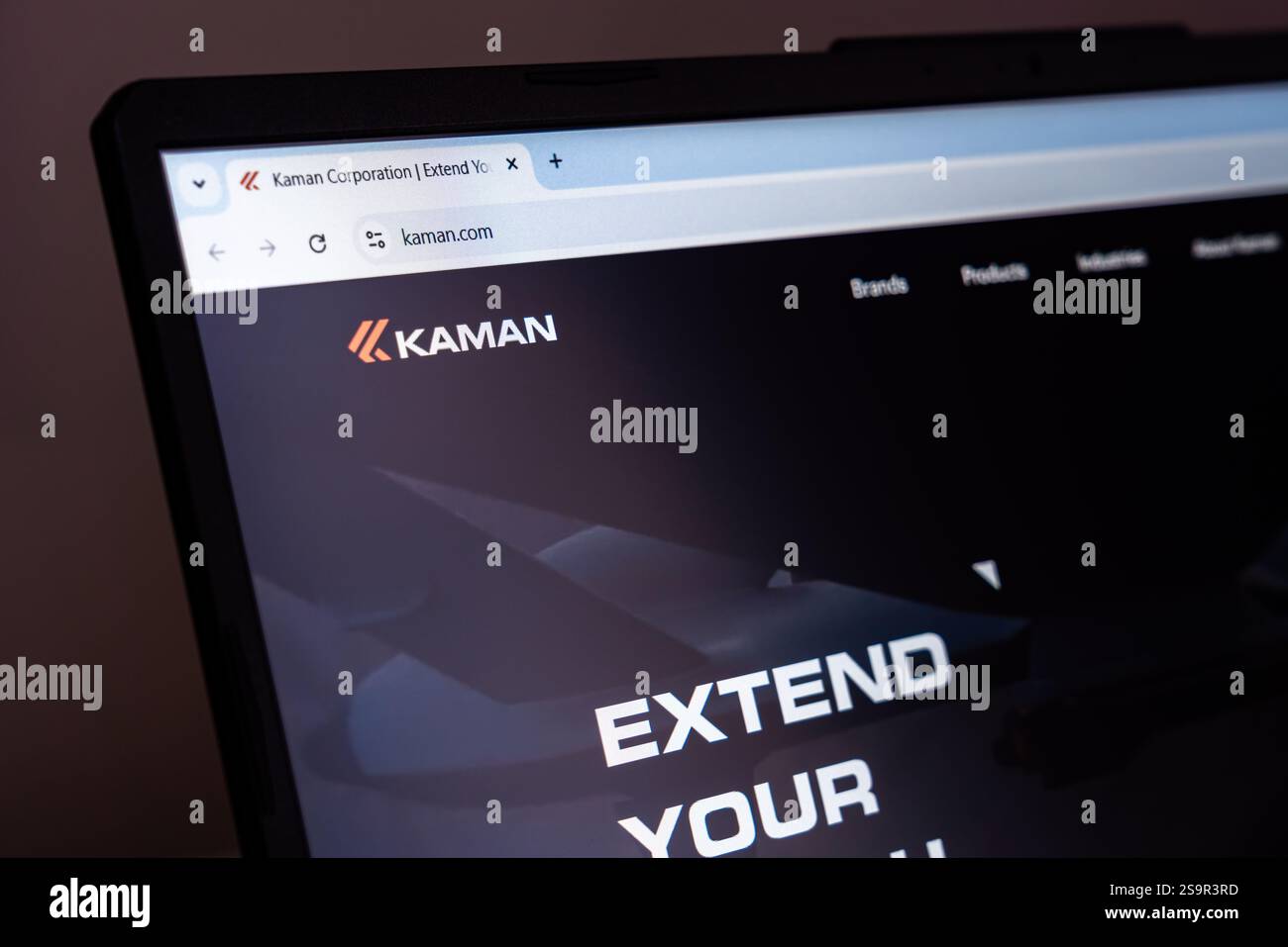 New York, USA - January 22, 2025: Kaman Corporation official website homepage showcasing ...