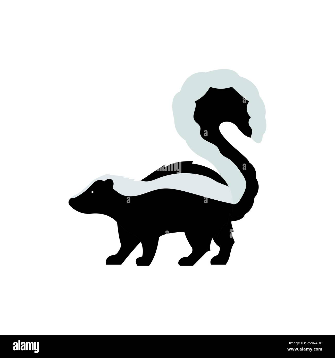 skunk animal cute vector illustration mammal silhouette emoji furry ...