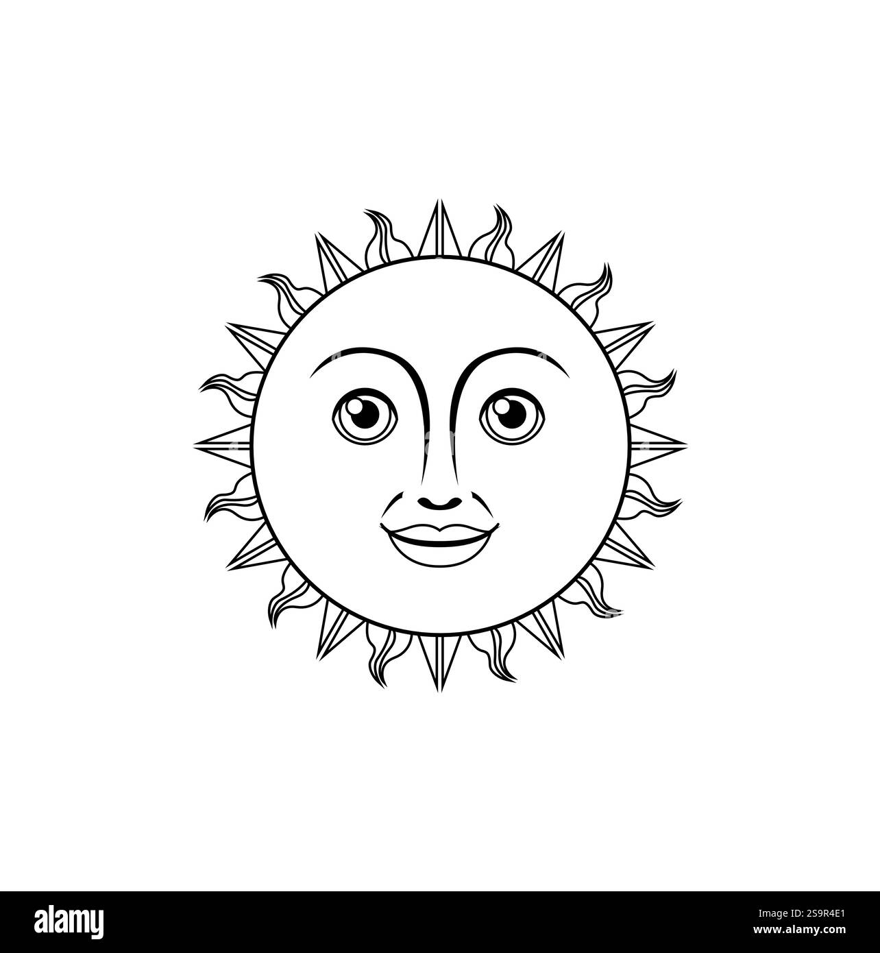 sun template face vector emoji illustration Stock Vector Image & Art ...