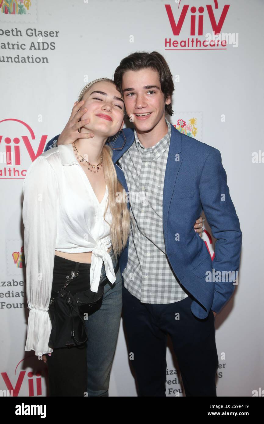 Meg Donnelly and Daniel DiMaggio at the Elizabeth Glaser Pediatric AIDS ...