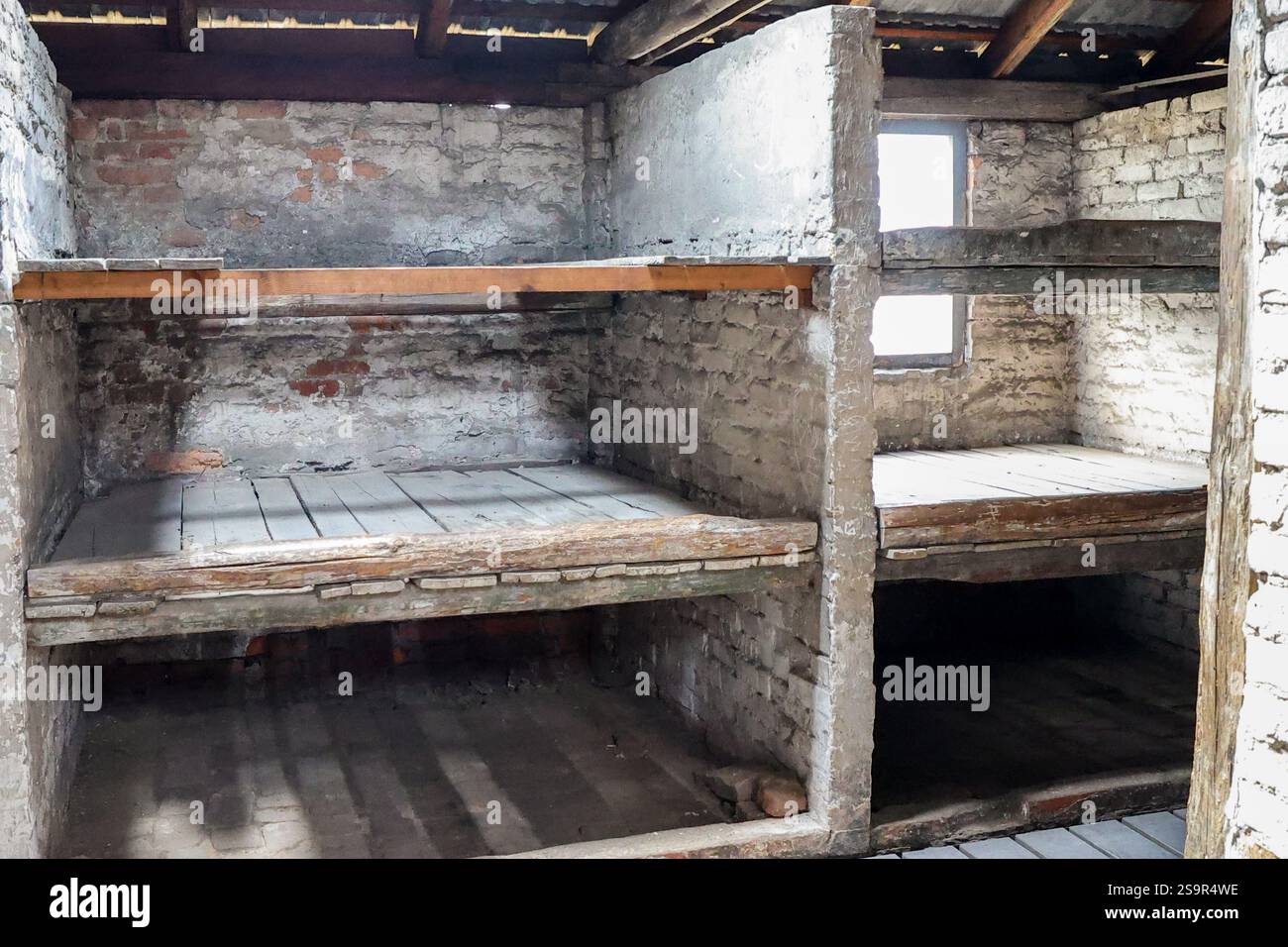 Auschwitz, Poland. 17th July, 2024. Interior view of the barracks of ...