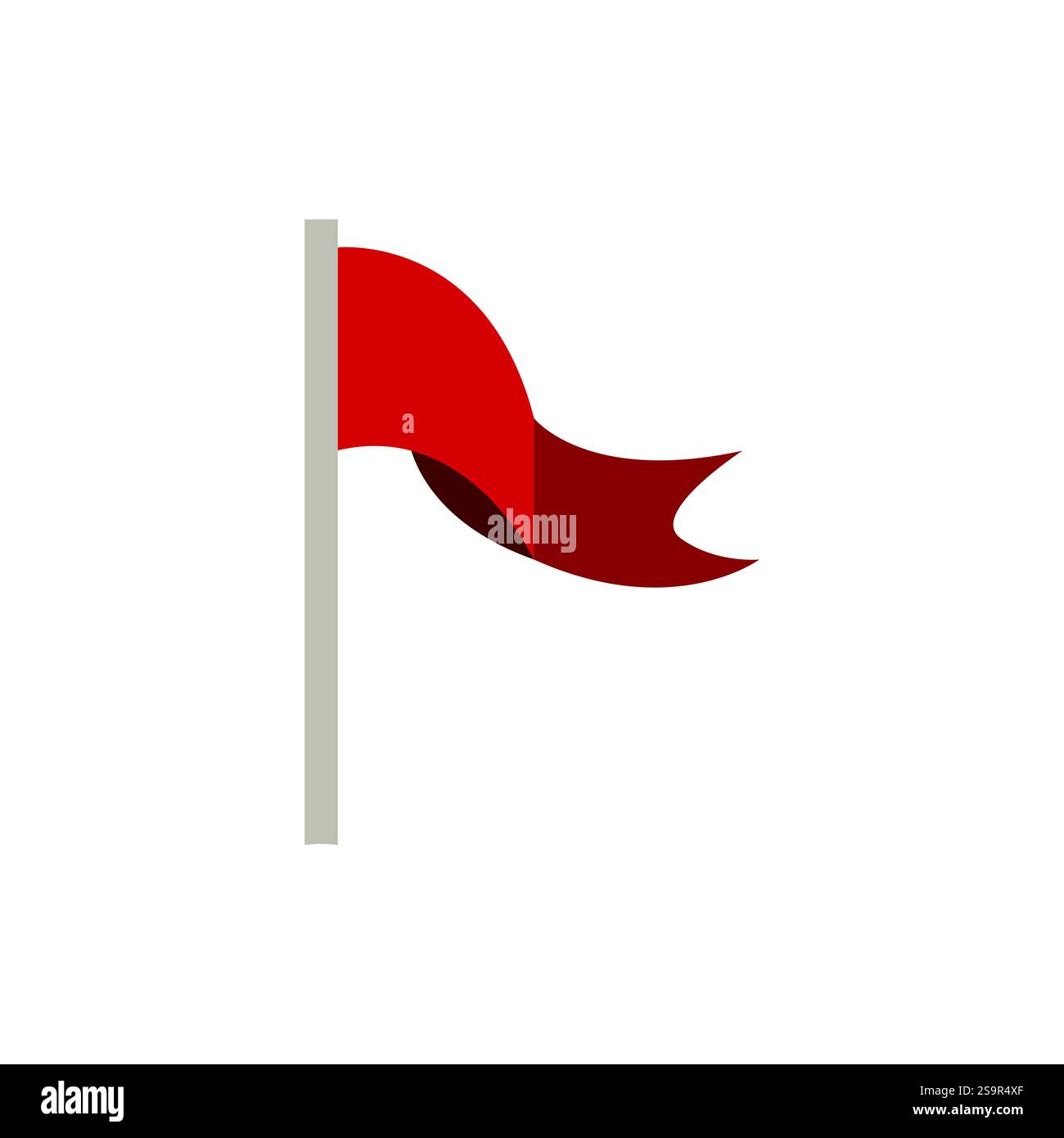 red flag banner wave symbol sign icon Stock Vector Image & Art - Alamy