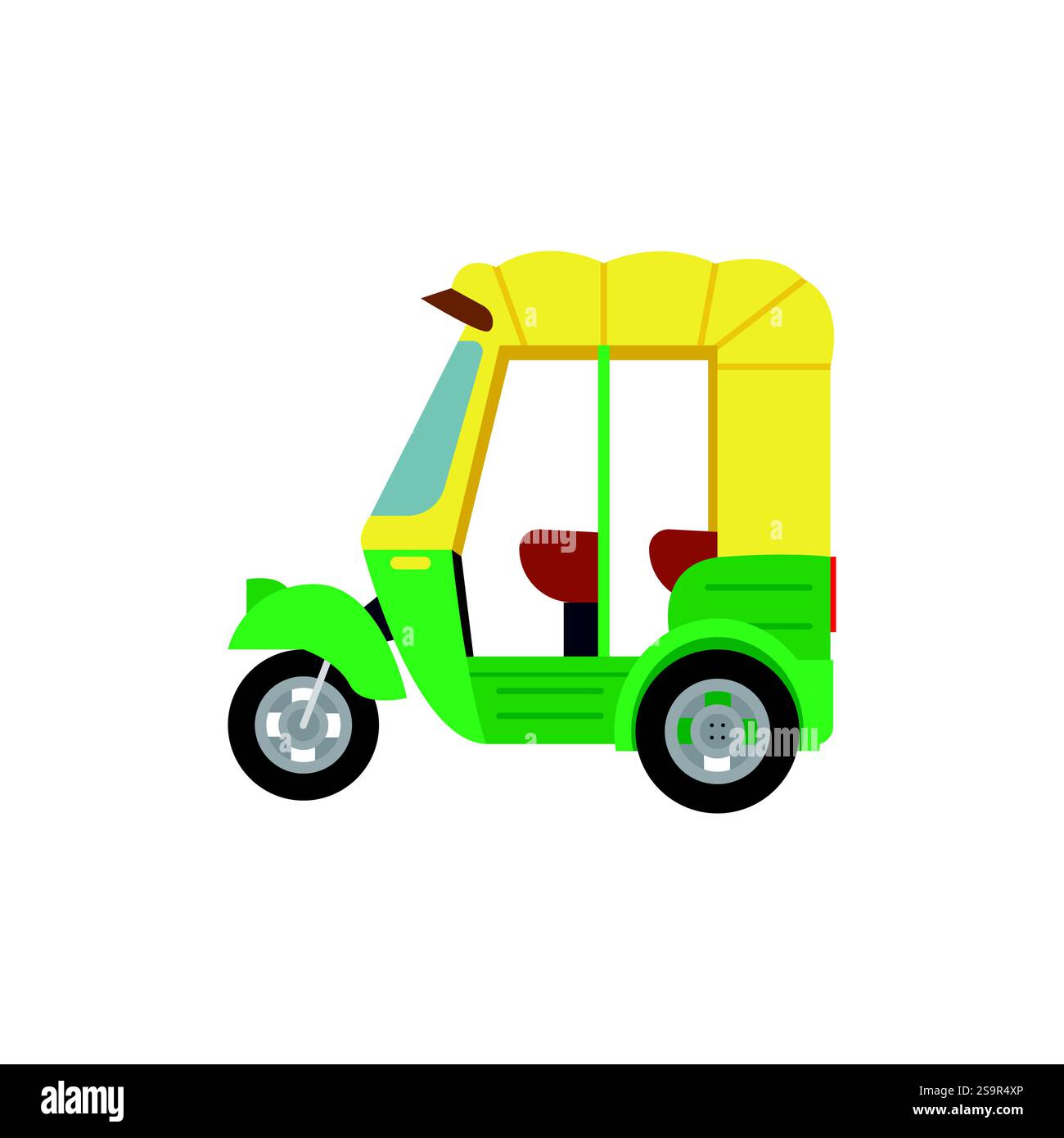 Auto Rickshaw tuk tuk cart emoji vector illustration Stock Vector Image ...