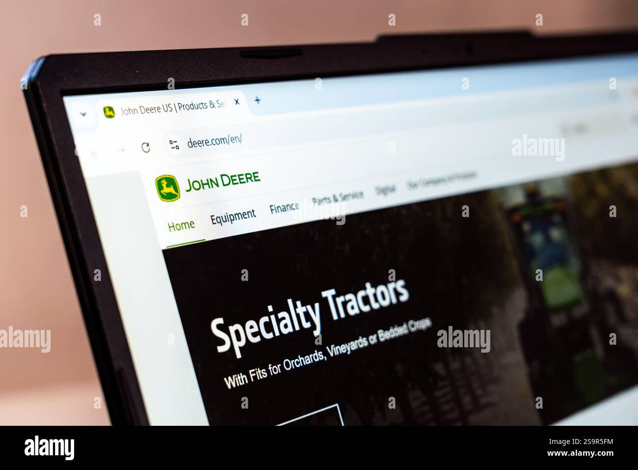 New York, USA - January 20, 2025: John Deere website showcasing ...