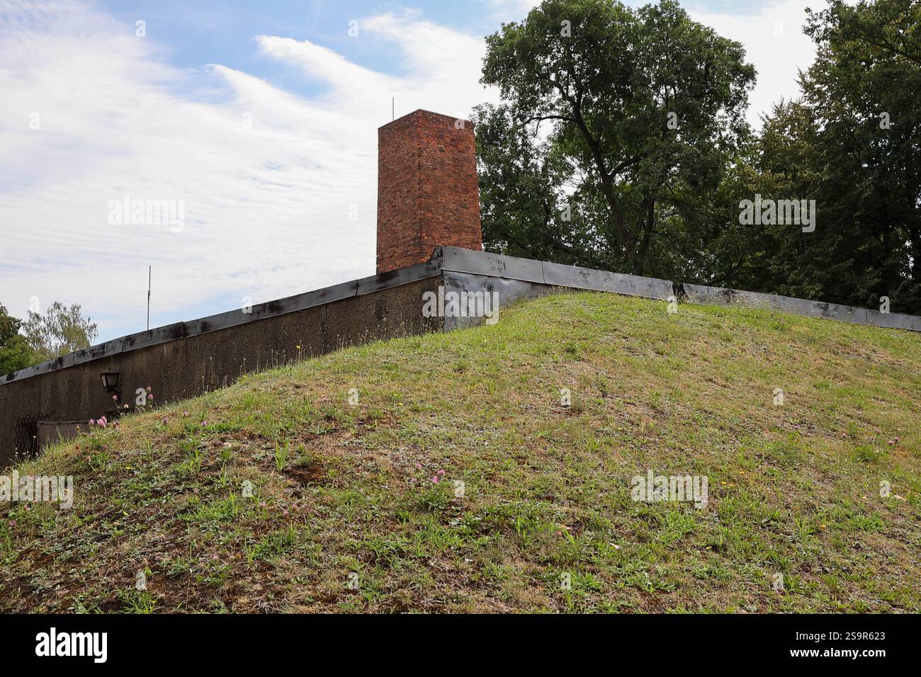 Auschwitz, Poland. 17th July, 2024. View of the chimney of the ...