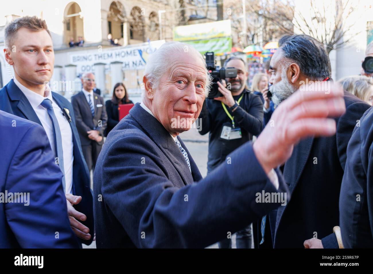 Krakow, Poland, Jan 27, 2025, OP: King Charles III, King of Great ...