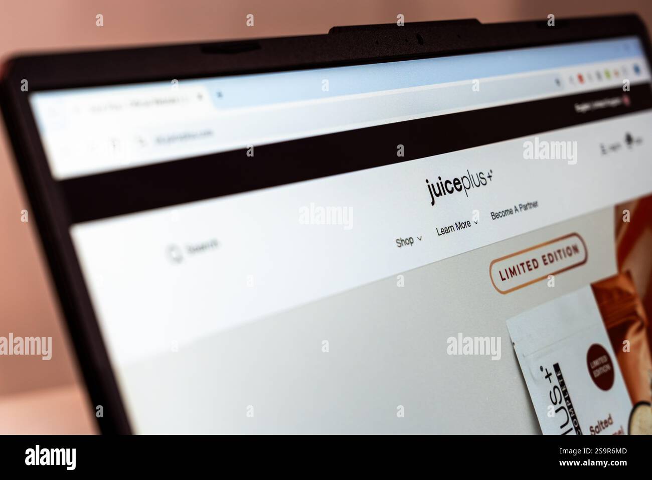 New York, USA - January 20, 2025: Juice Plus website offering ...