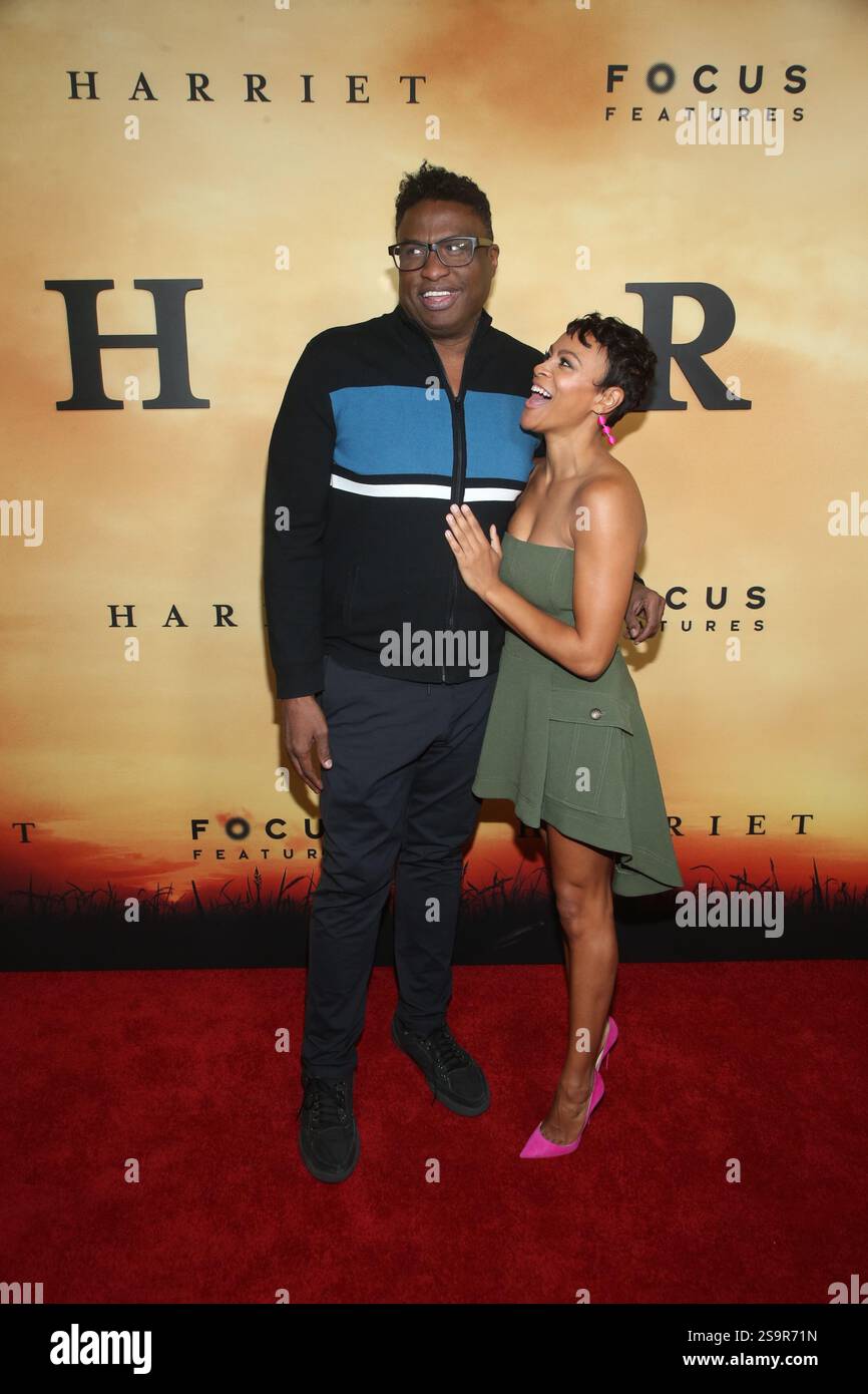 Carly Hughes and Michael-Leon Wooley at the Focus Features LA Premiere ...
