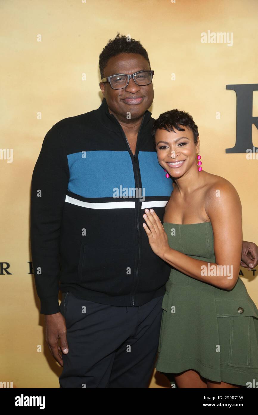 Carly Hughes and Michael-Leon Wooley at the Focus Features LA Premiere ...