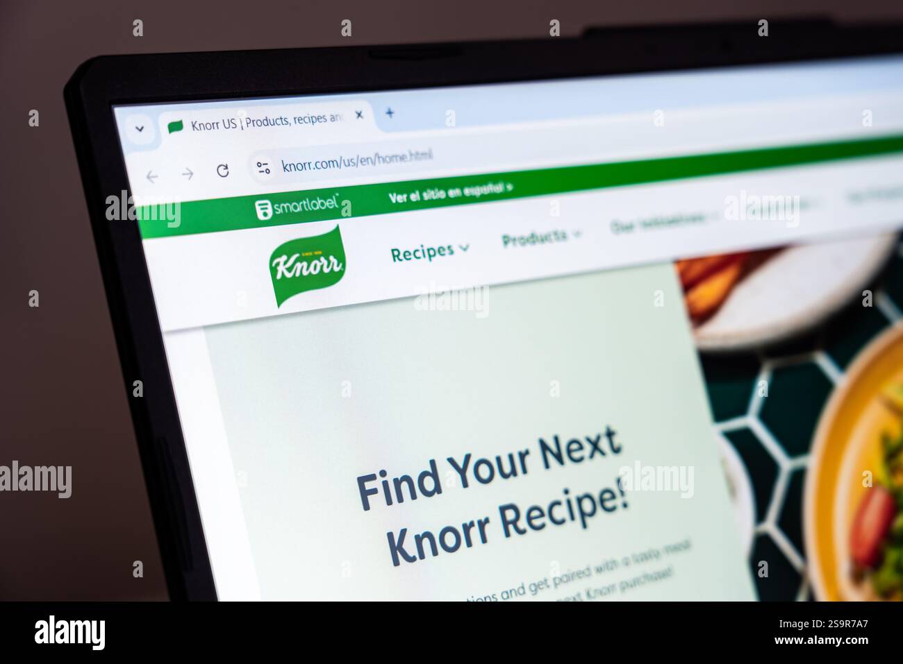 New York, USA - January 22, 2025: Knorr website homepage showcasing ...