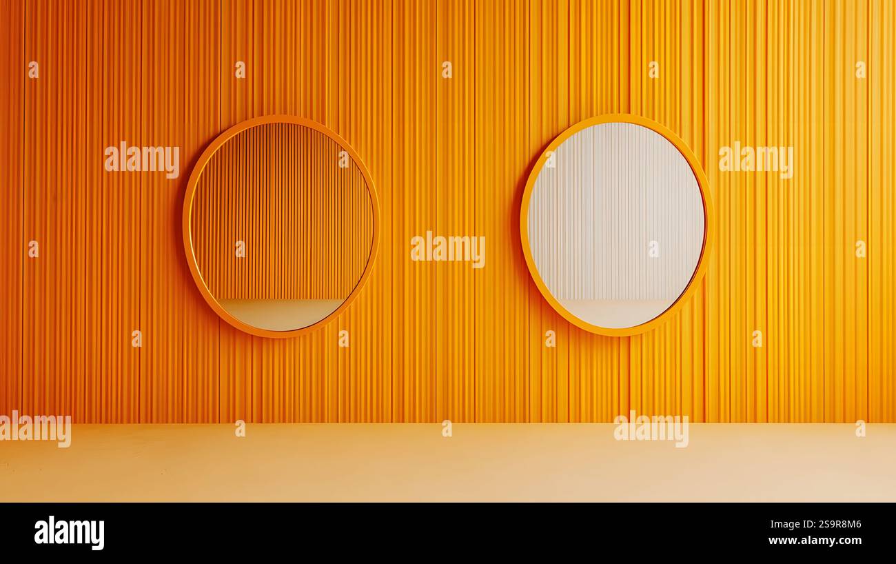 Infinite mirror reflections creating an abstract,minimalist pattern ...