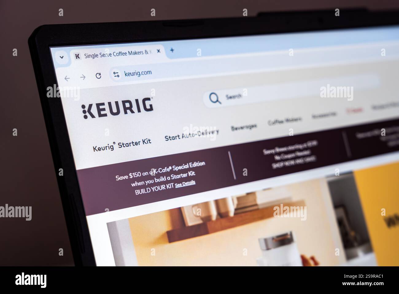 New York, USA - January 22, 2025: Keurig official website homepage ...