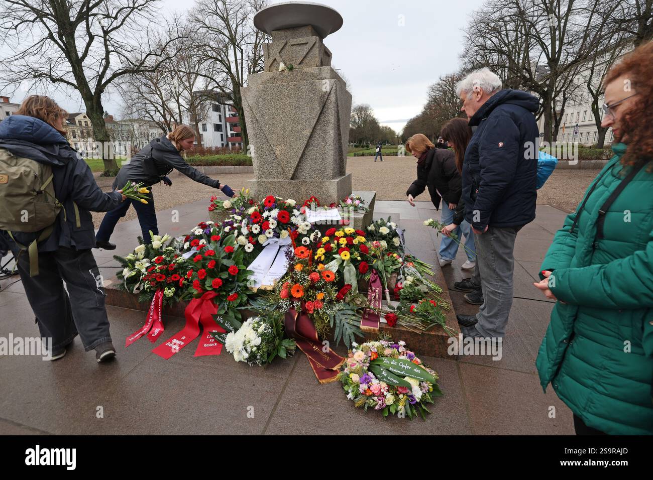Rostock, Germany. 27th Jan, 2025. Memorial Day for the victims of ...